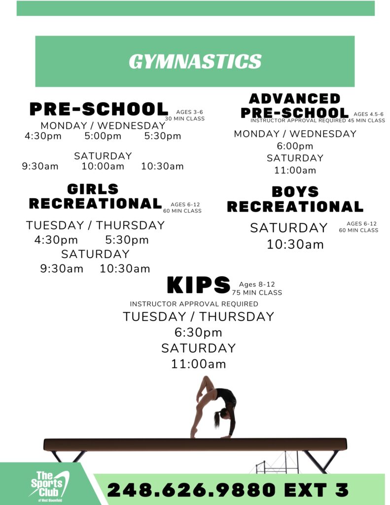 Gymnastics - The Sports Club of West Bloomfield